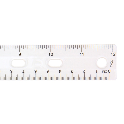 Westcott Shatterproof Plastic Ruler, 12", English, Metric, Clear - W.B ...