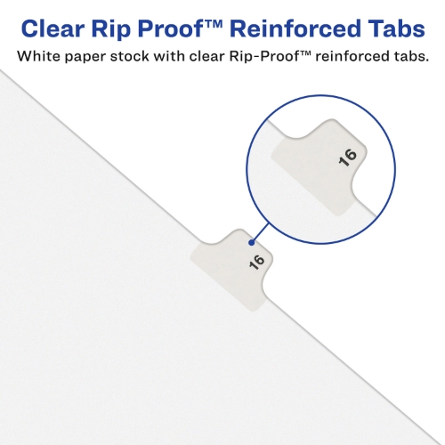 Avery Individual Legal Side Tab Dividers, G, Avery-Style, 8-1/2" x 11 ...