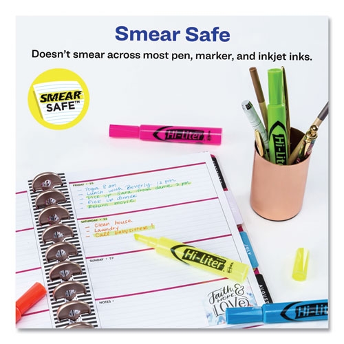 HI-LITER Hi-Liter Desk-Style Highlighters, Smear Safe, Nontoxic ...