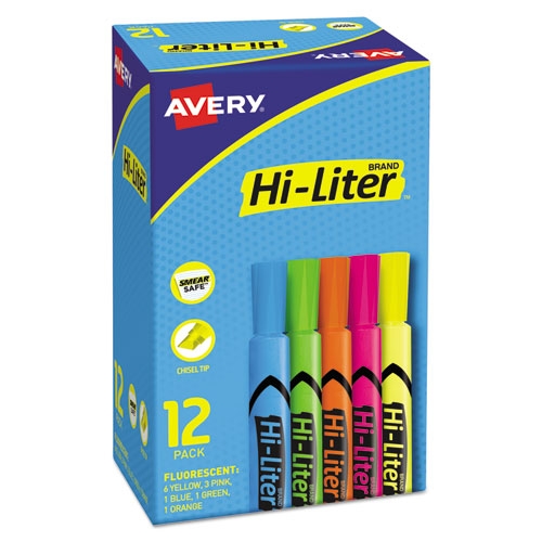 HI-LITER HI-LITER® Desk-Style Highlighters, Smear Safe®, Nontoxic ...