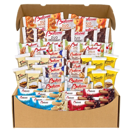 Snack Box Pros Italian Pastry Box, 47 Count - W.B. Mason