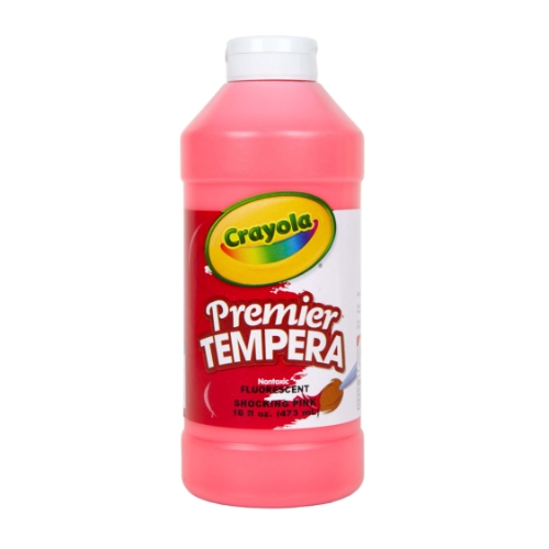 Crayola Premier Fluorescent Tempera Paint, 16 oz, Shocking Pink - W.B ...