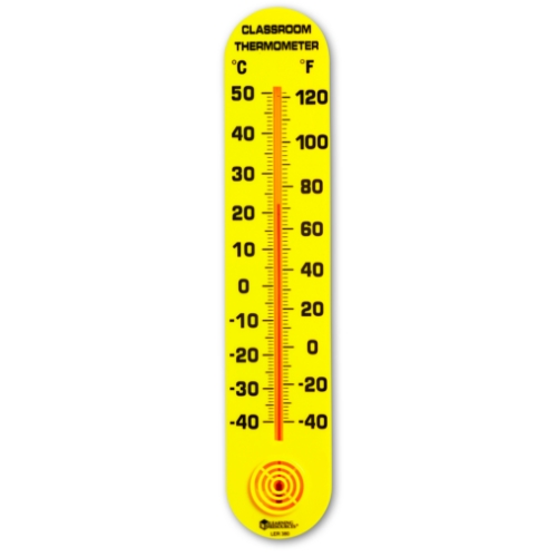 Learning Resources Classroom Thermometer, Fahrenheit/Celsius - W.B. Mason