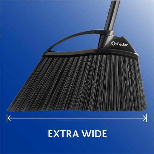 O-Cedar PowerCorner Outdoor Broom, Black - W.B. Mason