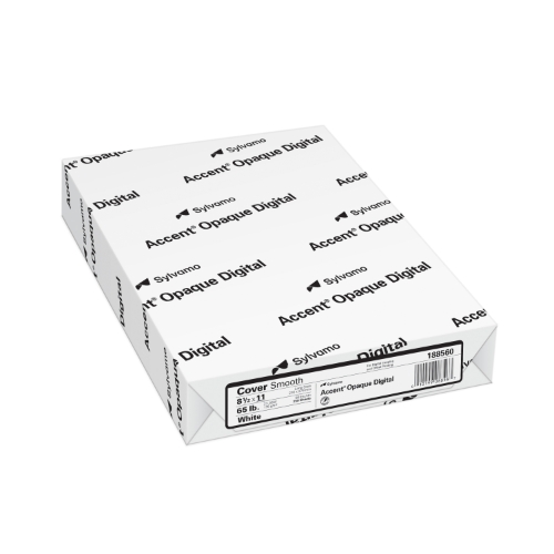 Accent Opaque Digital Smooth Cover Stock, 97 Bright, 65 lb, 8.5" x 11 ...