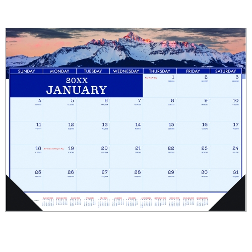 House of Doolittle Recycled Americana Monthly Desk Pad Calendar, 12 ...