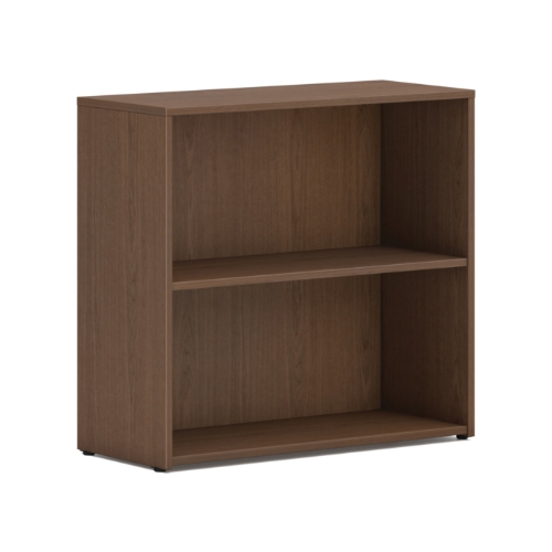 HON Mod Bookcase, 2 Shelves, 30"W x 13"D x 29"H, Sepia Walnut Finish ...
