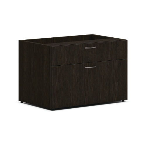 HON Mod Low Personal Credenza, 2 Drawers, 30"W x 20"D x 21"H, Java Oak ...