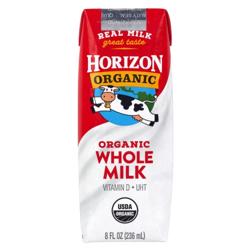 Horizon Organic Whole Milk Boxes, 8 oz, 18/Case - W.B. Mason