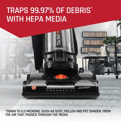 Hoover Commercial 14" TaskVac Bagless Lightweight Commercial Upright ...