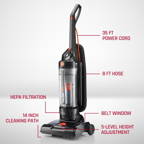 Hoover Commercial 14" TaskVac Bagless Lightweight Commercial Upright ...