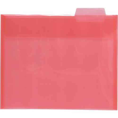 JAM Paper Plastic File Folders, 9" x 11-1/2", Assorted Colors, 6 ...
