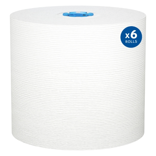 Kleenex Hard Roll Paper Towels, 1-Ply, Blue Core, White, 700 '/Roll, 6 ...