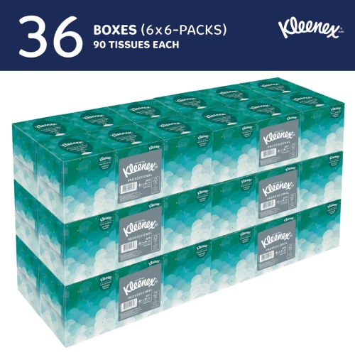 Kleenex Professional Facial Tissue, Upright Cube Box, 2-Ply, White, 90 ...