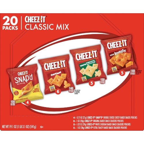 Cheez-It Baked Snack Cheese Crackers, Grab n' Go, Variety Pack, 19.1 oz ...