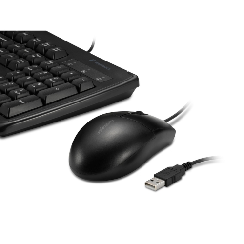 Kensington Pro Fit Washable Wired Desktop Set, USB Cable Keyboard And ...