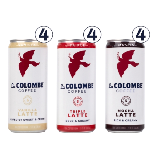 La Colombe Draft Latte Cold Brew Coffee Variety Pack, 9 oz, 12 Cans ...