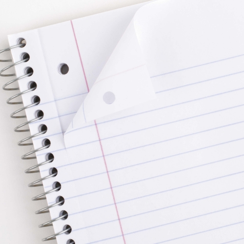 Mead Spiral 1 Subject Notebook, Wide Ruled, 8" x 10-1/2", White Paper ...