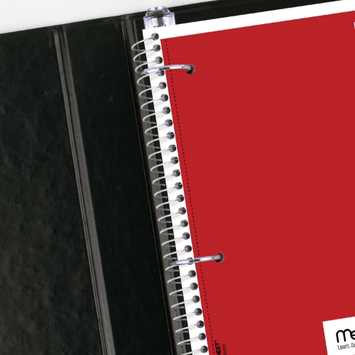 Mead Spiral 1 Subject Notebook, Wide Ruled, 8" x 10-1/2", White Paper ...