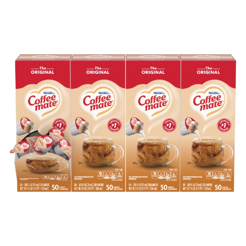 Coffee Mate Liquid Coffee Creamer, Original, 0.38 oz Single-Serve Cups ...