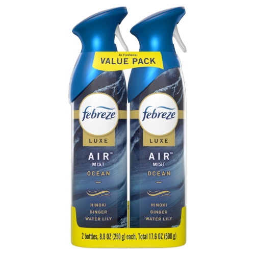 Febreze Air Freshener Spray, Ocean Scent, 8.8 oz, 2 Bottles/Pack - W.B ...
