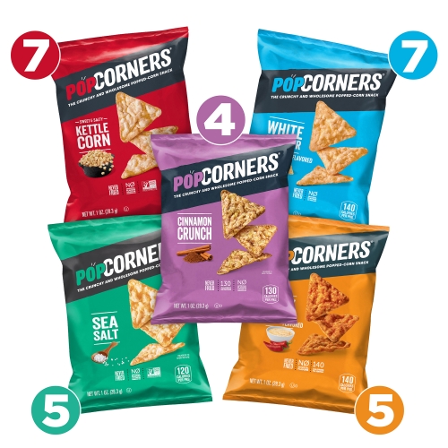 PopCorners 5 Flavor Variety Pack Popped Corn Chips Snacks, 1 oz, 28 ...