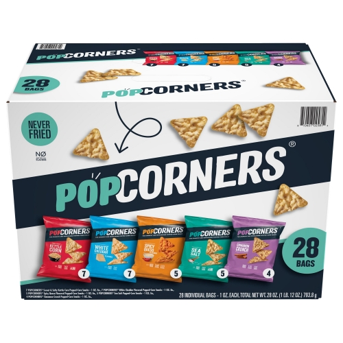 PopCorners 5 Flavor Variety Pack Popped Corn Chips Snacks, 1 oz, 28 ...