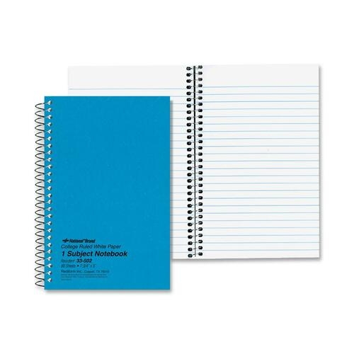 National Subject Wirebound Notebook, College Ruled, 5" x 7.75", White ...