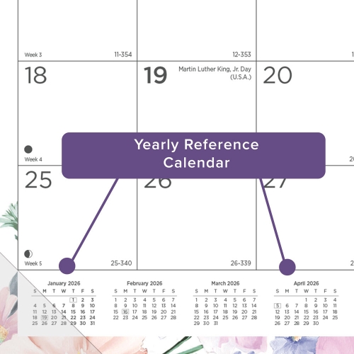 Rediform Colorful Monthly Desk Pad Calendar, 12 Months, 22" x 17 ...
