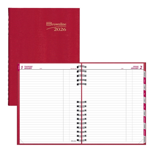 Blueline CoilPro Daily Planner, Untimed Journal, 12 Month, 10" x 8 ...