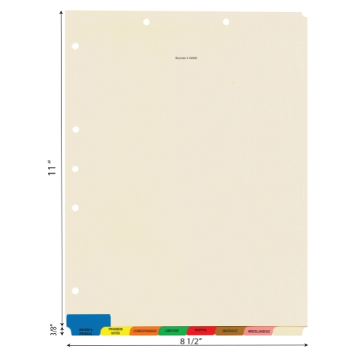 Tabbies Medical Chart Divider Sets, Bottom Tab, 8 1/2 x 11 3/8, 40 Sets ...