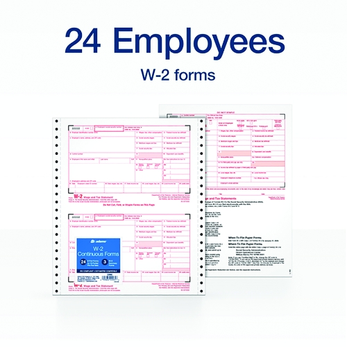 TOPS Adams 2025 W-2 Tax Forms, Continuous-Feed, 6-Part, 5-1/2" x 8-1/2 ...