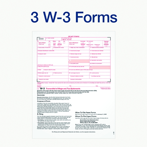 TOPS Adams 2025 W-2 Tax Forms, Continuous-Feed, 6-Part, 5-1/2" x 8-1/2 ...