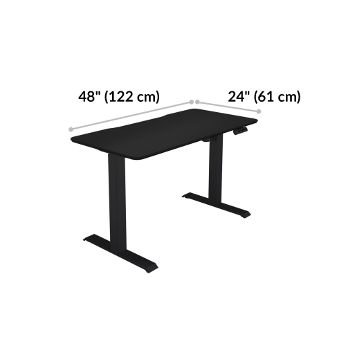 Vari Desk Essential Electric Standing Desk, Split Top, 48" x 24", Black ...