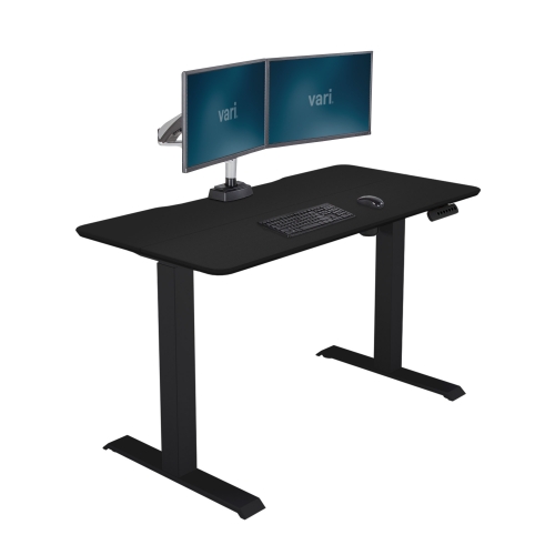 Vari Desk Essential Electric Standing Desk, Split Top, 48" x 24", Black ...