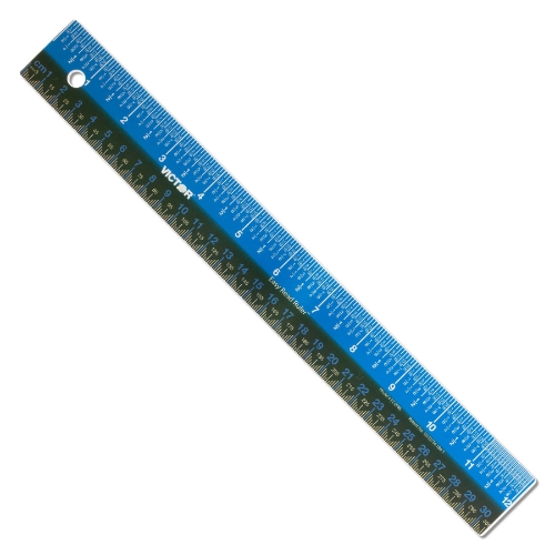 Victor Easy Read Ruler, 12", Blue - W.B. Mason