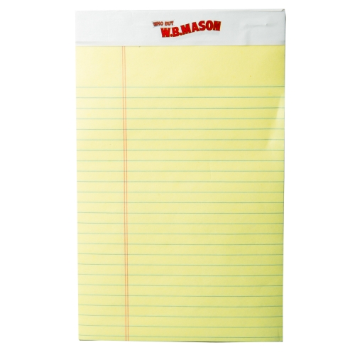 W.B. Mason Co. Perforated Edge Writing Pad, Narrow Ruled, 5" x 8 ...