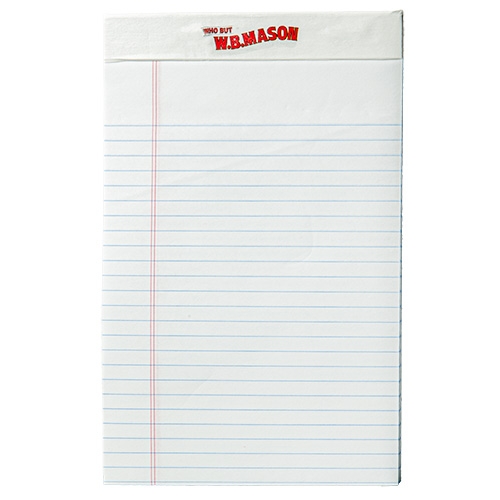 W.B. Mason Co. Perforated Edge Writing Pad, Narrow Ruled, 5" x 8 ...