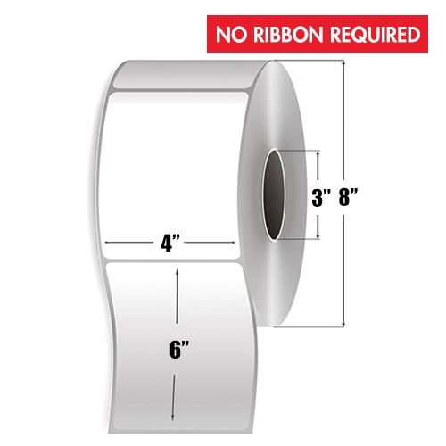 W.B. Mason Co. Industrial Direct Thermal Labels, 4 in x 6 in, 3 in Core ...