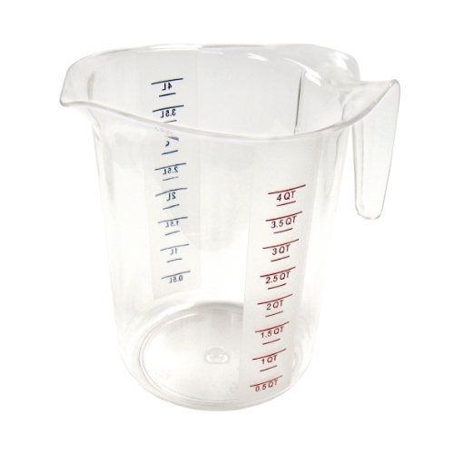 Winco Measuring Cup with Color Graduations, 128 oz, Polycarbonate ...