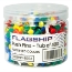 Flagship Push Pins, 0.38", Plastic, Assorted, 400/Pack - W.B. Mason