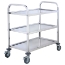 Winco 3 Tier Trolley, 33" x 17" x 35",Stainless Steel, Silver - W.B. Mason